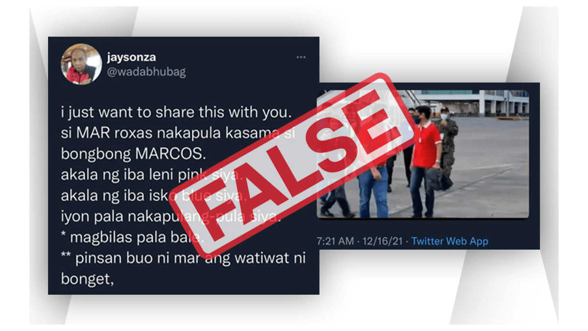 Ex-lawmaker mistaken for Mar Roxas in photo with Bongbong Marcos