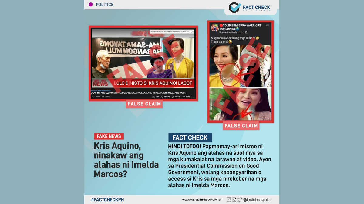 Kris Aquino, ninakaw ang alahas ni Imelda Marcos?