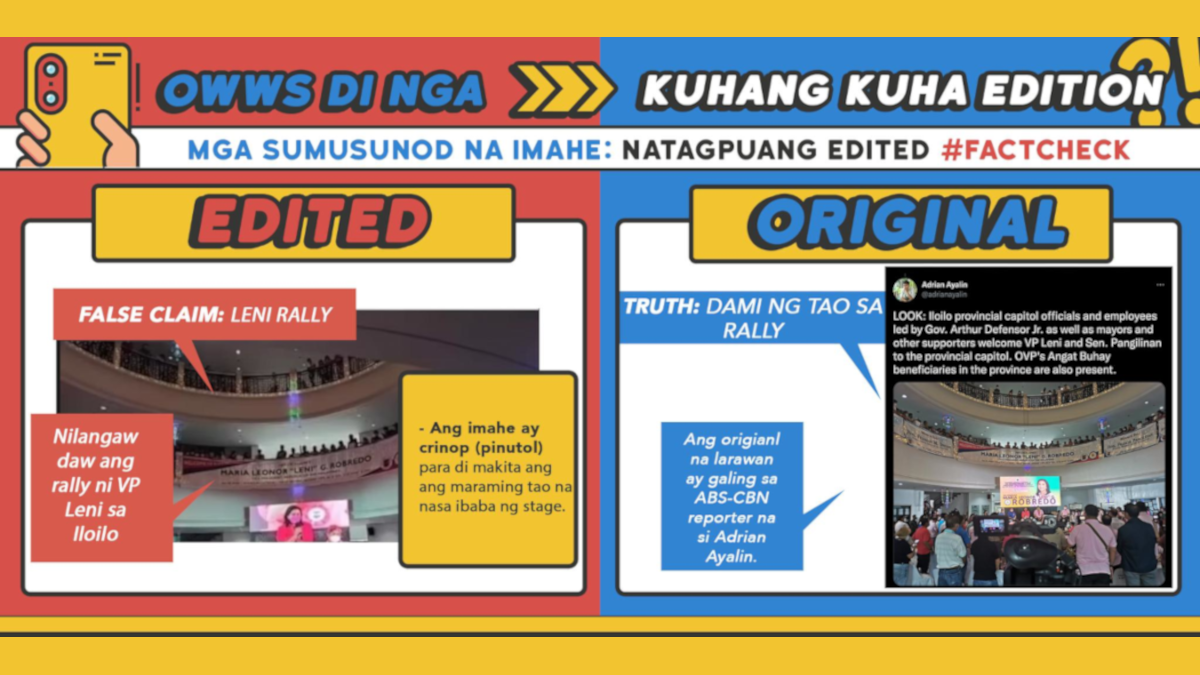 Isang larawan ang umiikot sa social media na nilangaw raw ang support ... Isang larawan ang umiikot sa social media na nilangaw raw ang support ...