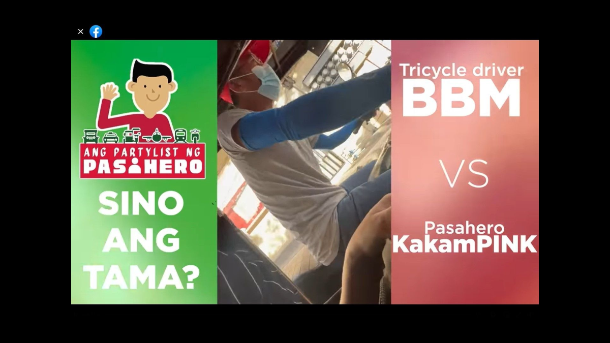 Fact check: Reposted TikTok of 'Pasaherong Kakampink' is VinCentiments clip