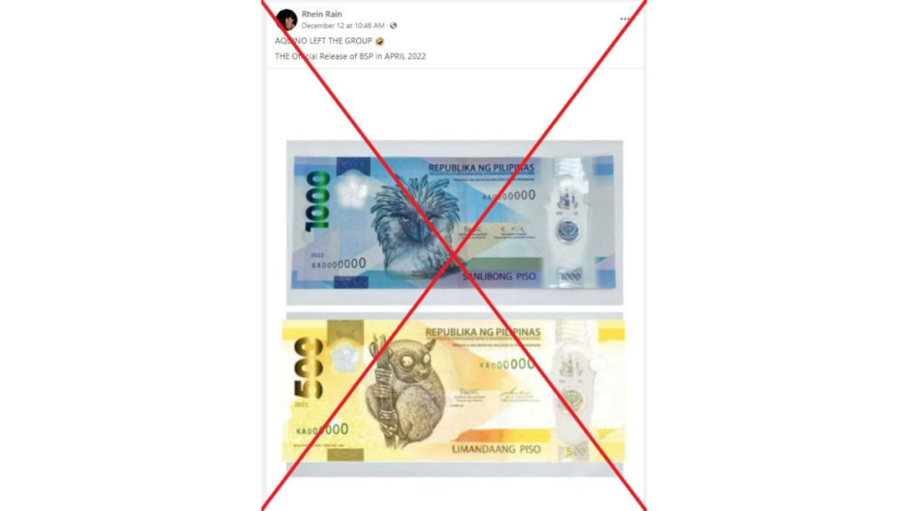 Fake Philippine banknote design circulates online alongside fears ...