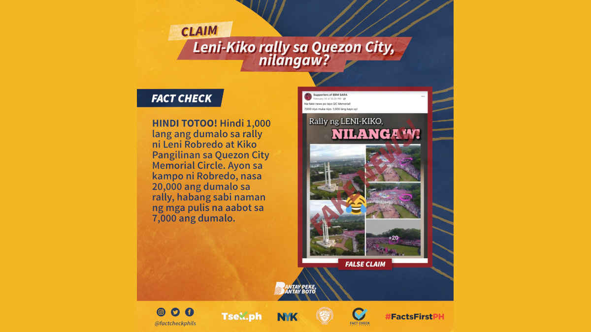 Leni-Kiko rally sa Quezon City, nilangaw? Leni-Kiko rally sa Quezon City, nilangaw?