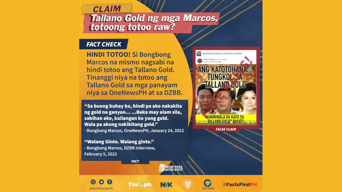Tallano Gold ng mga Marcos, totoong-totoo raw?