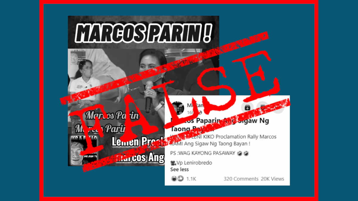 Crowd DID NOT chant Marcos’ name at Robredo’s proclamation rally