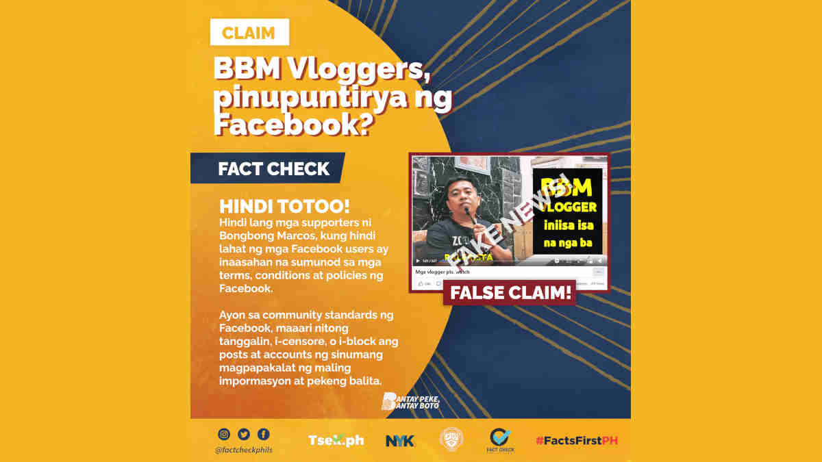 BBM vloggers, pinupuntirya ng Facebook?