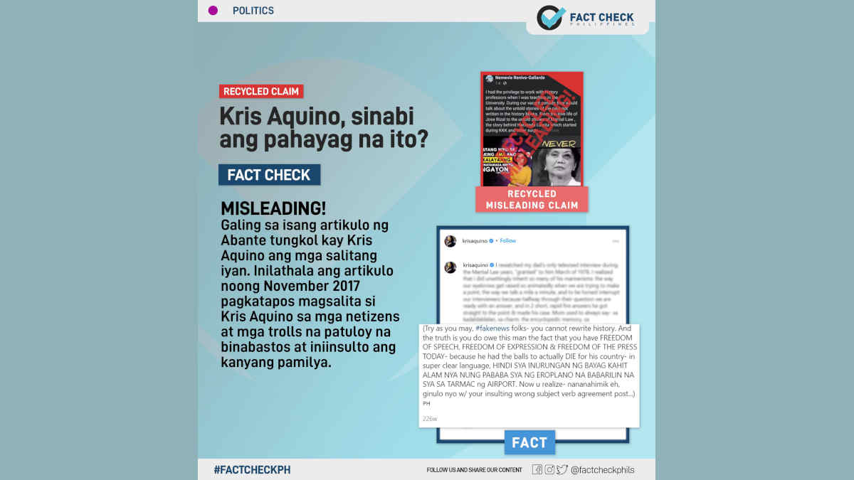 Kris Aquino, sinabi raw ang mga salitang ito?