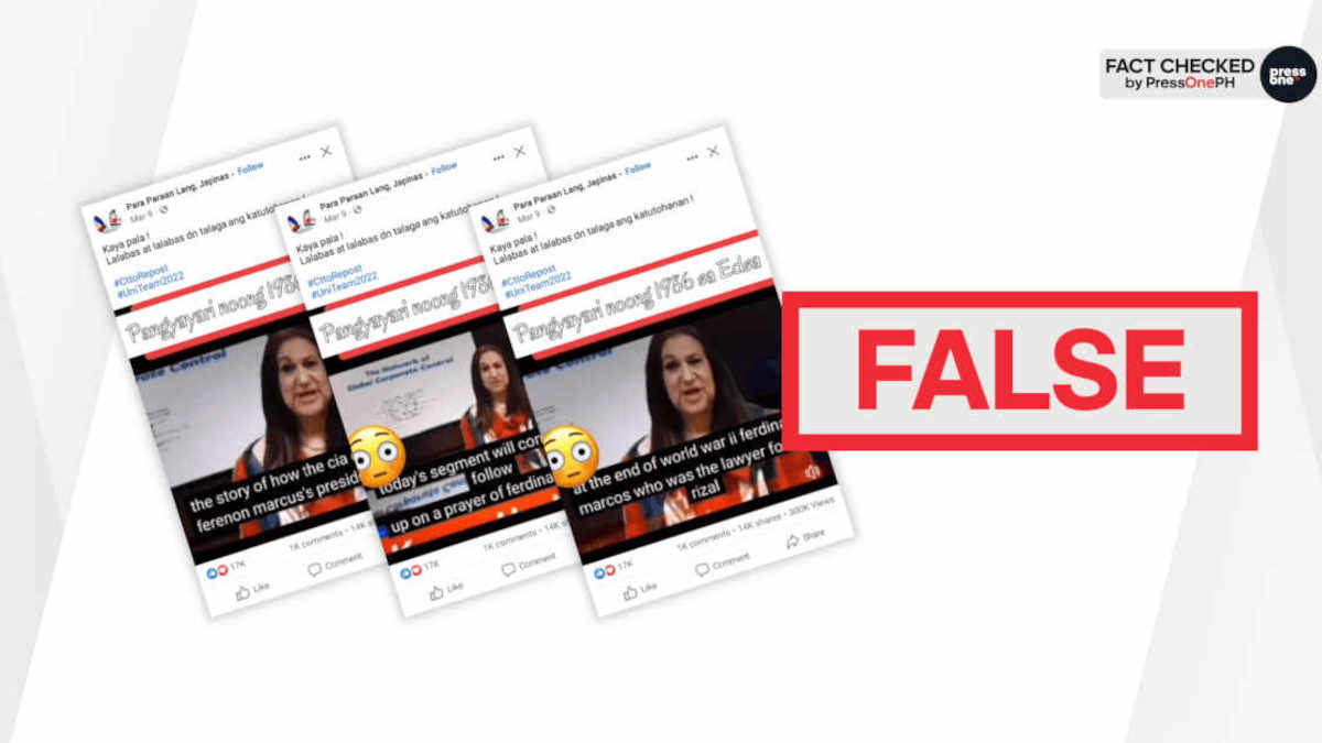 Pro-Marcos vlogger rehashes debunked video of discredited ex-WB employee
