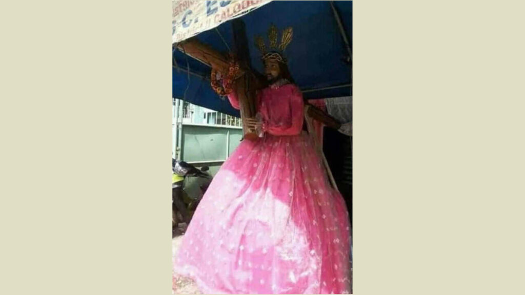 Fact check: Poong Nazareno dressed in pink to support VP Leni's candidacy