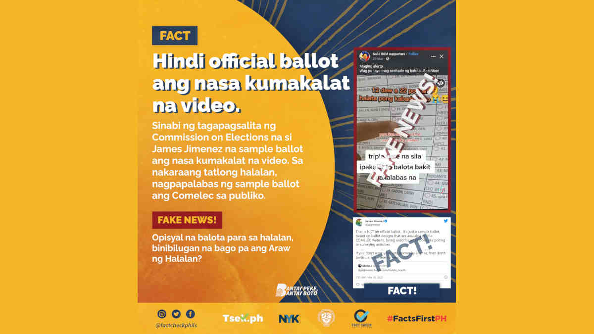 Mga balota, binibilugan na bago pa ang halalan?