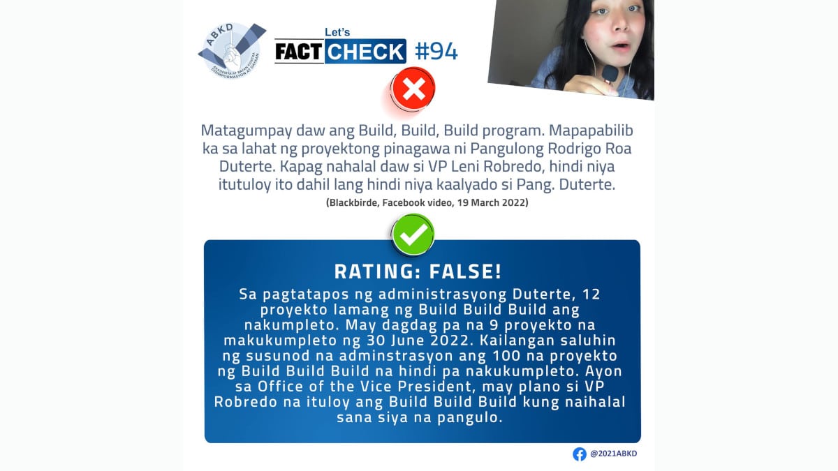Totoo o Hindi? Lubos-lubusan ang tagumpay ng Build, Build, Build ... Totoo o Hindi? Lubos-lubusan ang tagumpay ng Build, Build, Build ...