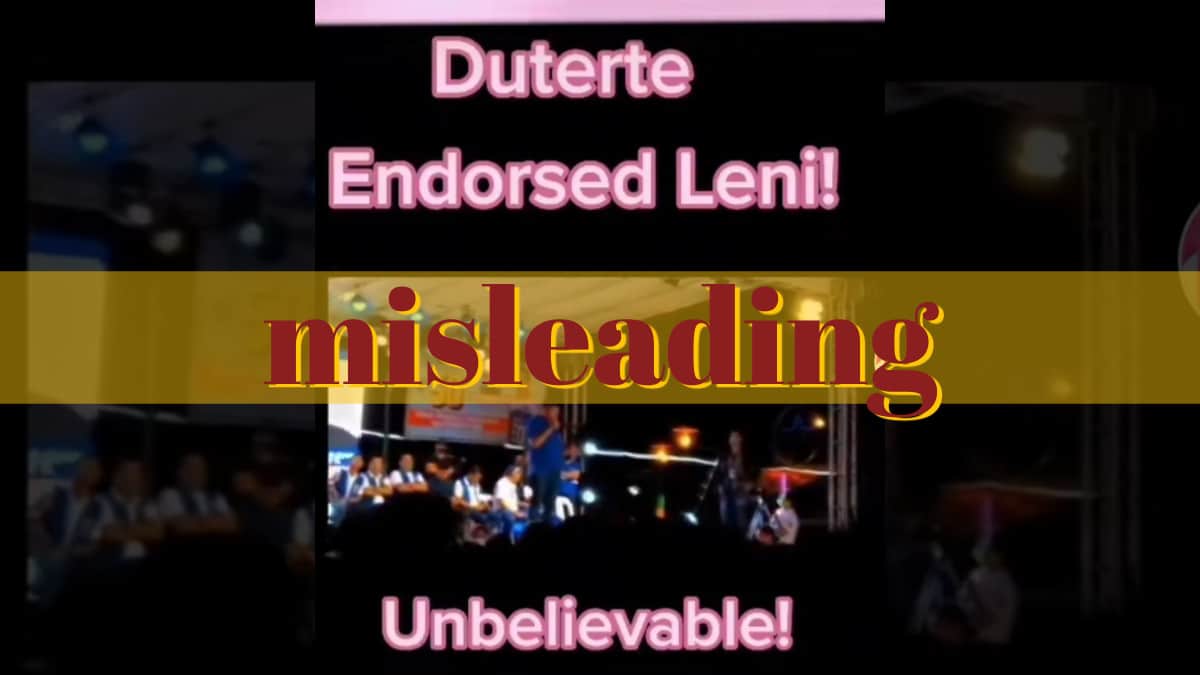 Duterte impersonator endorsed Robredo