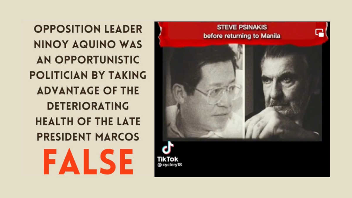 Fact Check: Opposition leader Ninoy Aquino was an opportunistic ...