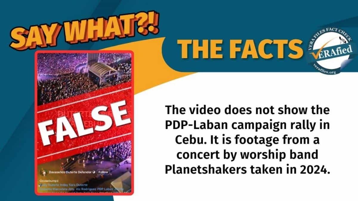 Video shows concert, NOT PDP-Laban rally