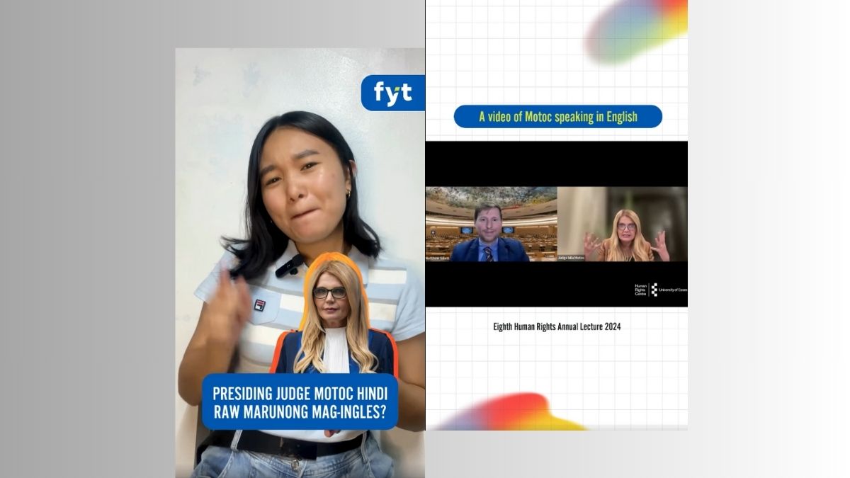 ICC Presiding Judge Motoc, hindi raw marunong mag-Ingles?