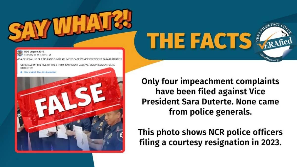 NO ‘5th impeachment case’ against VP Sara