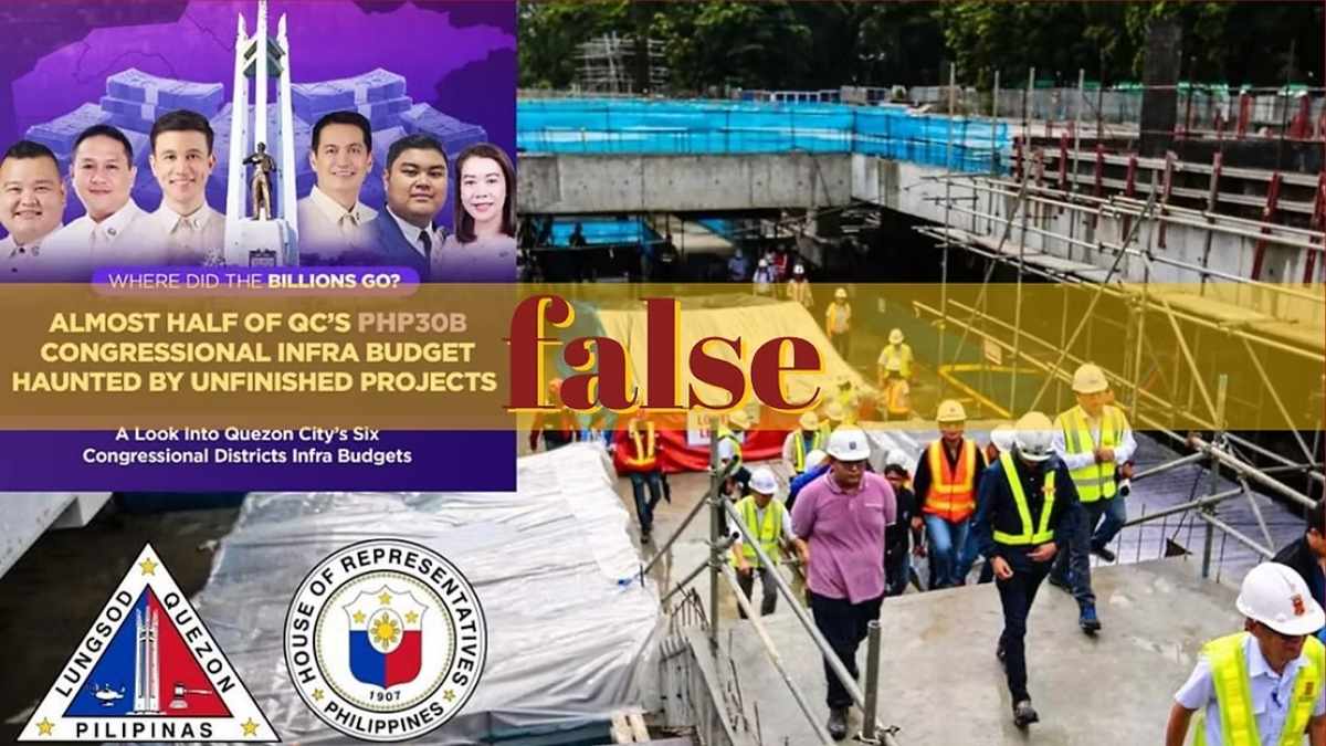 Old MRT-7 construction photo misused as unfinished QC infra project