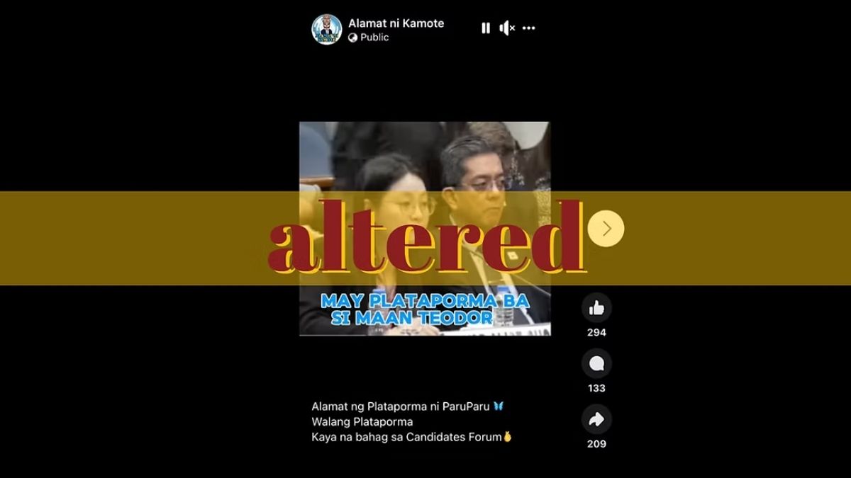 Alice Guo video altered to attack Teodoro
