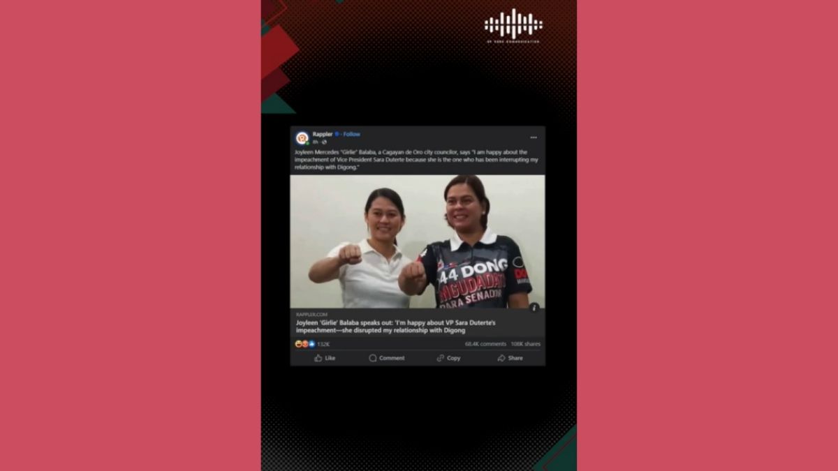 Unsa katinuod ning mga sentimento kabahin ni Vice President Sara Duterte gikan sa mga inila na ...