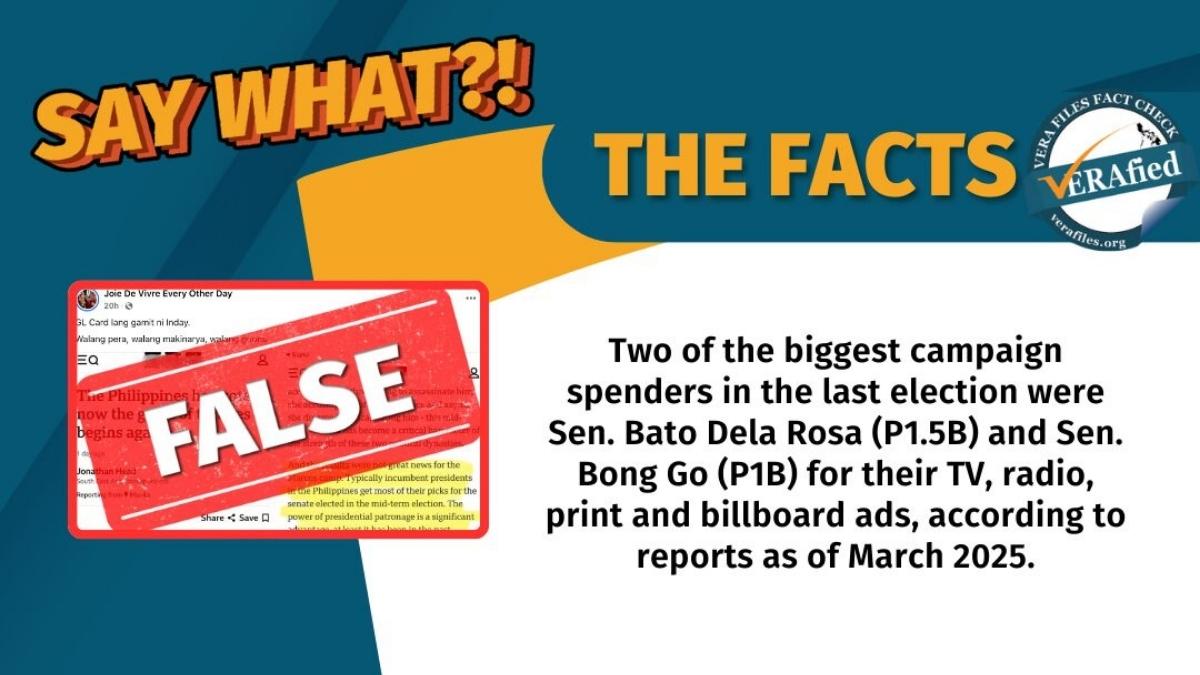 Claim that pro-Duterte senatorial bets had no campaign money FALSE