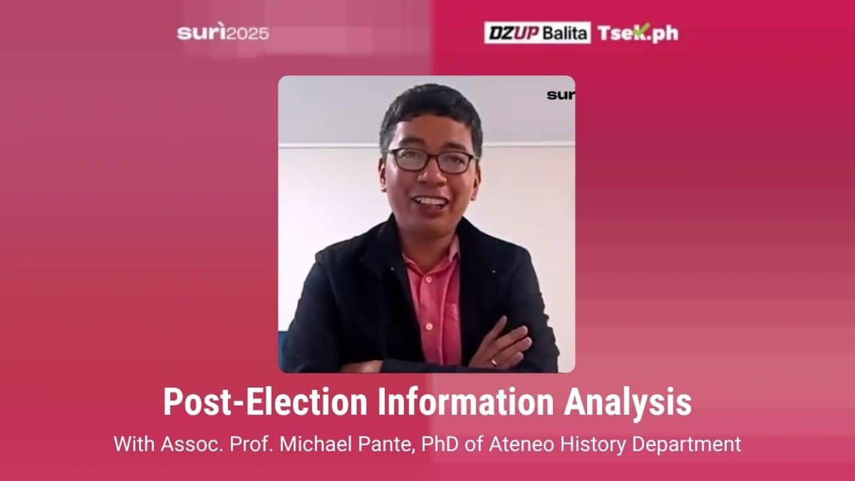 Post-election information analysis with Ateneo Assoc. Prof. Michael Pante