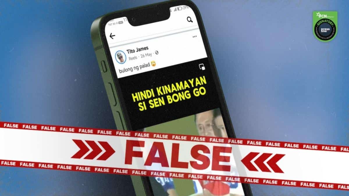 Vice President Sara Duterte shook hands with Sen. Bong Go