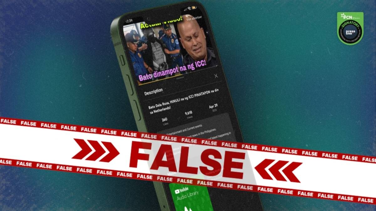 Sen. Bato Dela Rosa not arrested by the ICC