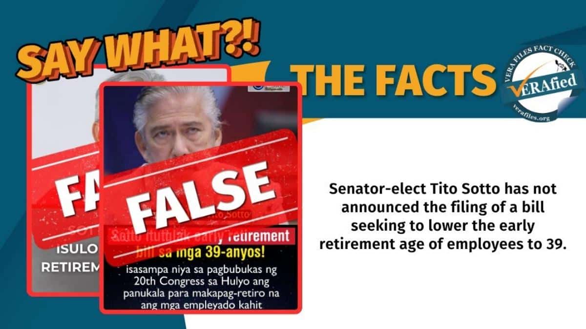NO announcement to push for lowering early retirement age to 39
