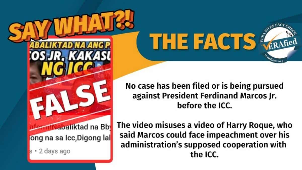 Video of Harry Roque used to FALSELY claim ICC will charge Marcos Jr.